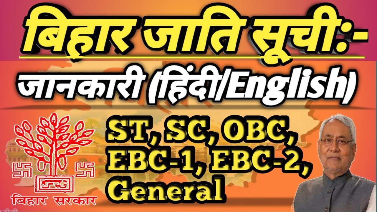 Bihar Caste List 2024 ( हिंदी/English) : ST, SC, OBC, EBC, BC-1, BC-2 ...