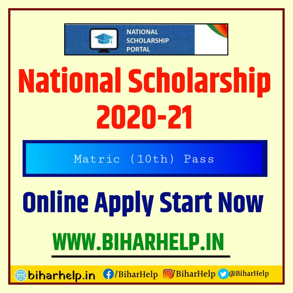 National Scholarship Portal 10th Pass : How To Apply 10th Pass ...