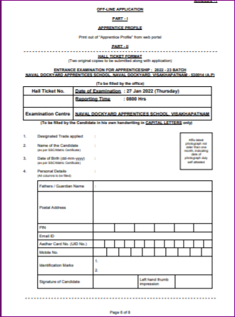 Indian Navy Apprentice Offline Form 2021 | Indian Navy Artificer ...