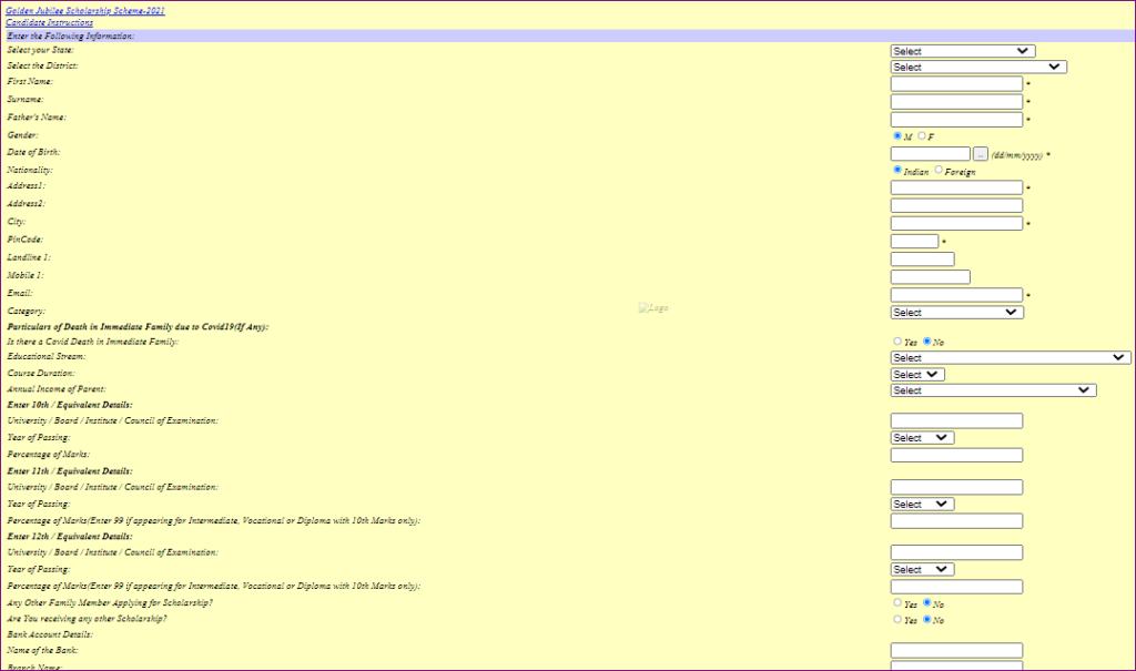 (Apply) LIC Golden Jubilee Scholarship Scheme 2021: Application Form ...