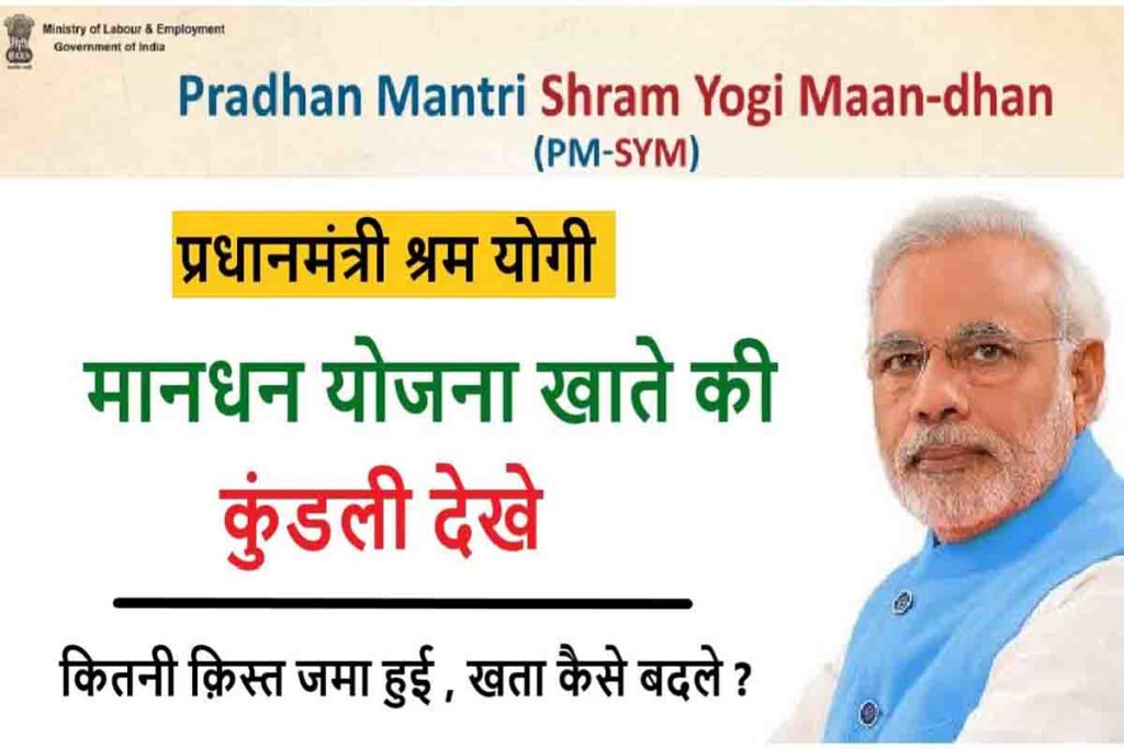 PMSYM Account Statement: प्रधानमंत्री श्रम योगी मानधन योजना खाते की ...
