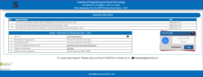 IERT Entrance Exam Form 2022 Application Form, Dates, Eligibility ...