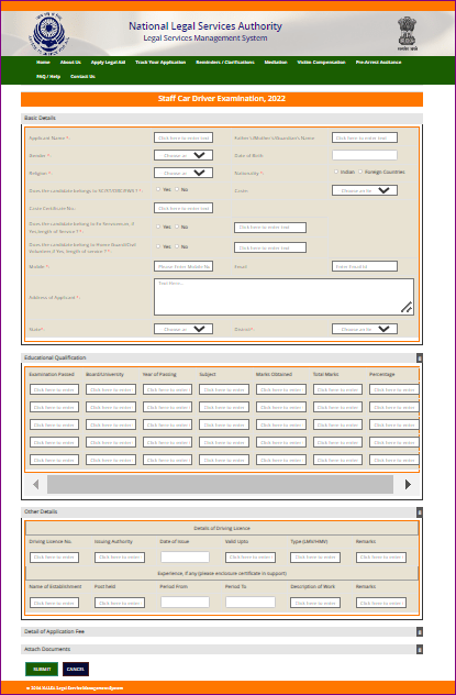 NALSA Staff Car Driver Online Form 2022: Apply Online For Staff Car ...