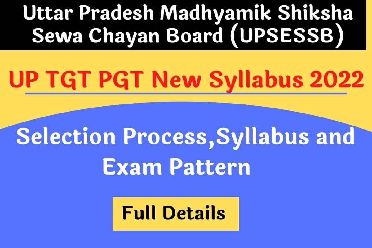 UP TGT PGT New Syllabus 2022 And New Exam Patten 