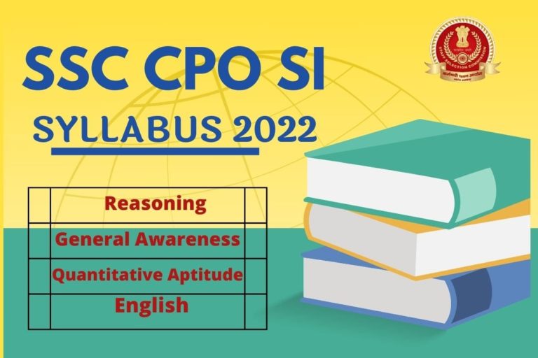 SSC CPO SI Syllabus 2022 Complete Syllabus Details Of Paper I And