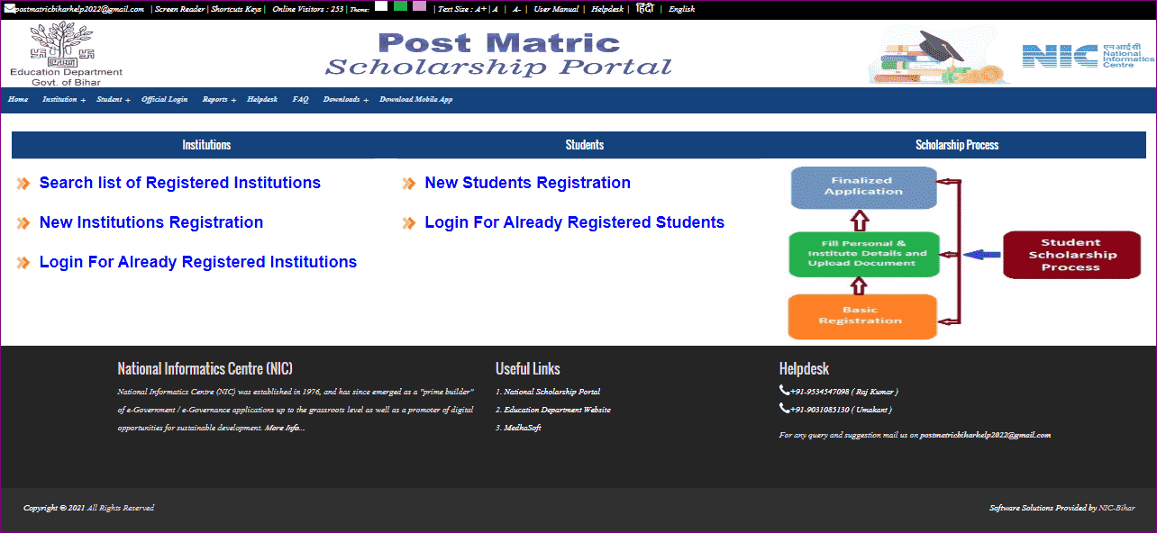 Bihar Post Matric Scholarship 2022-23: BC & EBC, OBC Online Application ...
