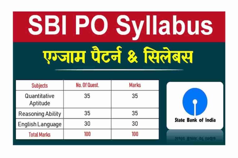 SBI PO Syllabus 2022 Exam Pattern - Detailed Prelims & Mains Syllabus