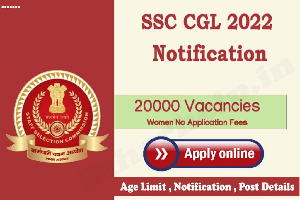 SSC CGL Notification 2022 Online Applications Starts For 20000 Posts ...