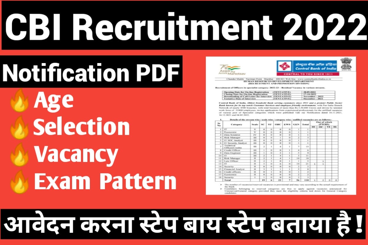 CBI Recruitment 2022, Apply For Latest Vacancy @ Cbi.gov.in