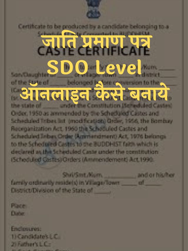 SDO Level Caste Certificate Bihar