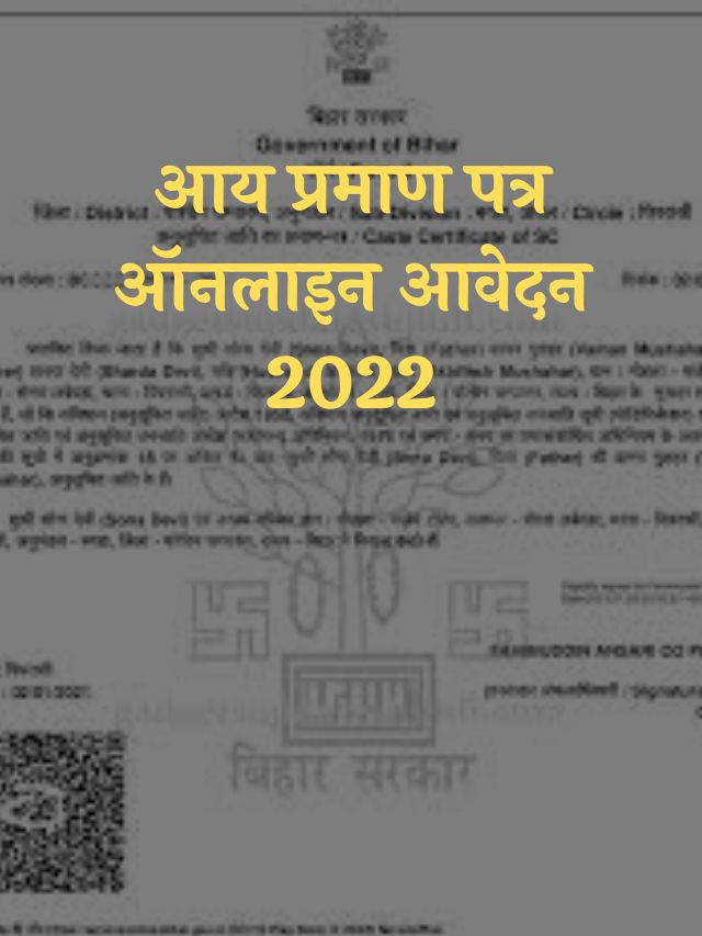 Bihar Sarkar Aay Praman Patra Online 2022