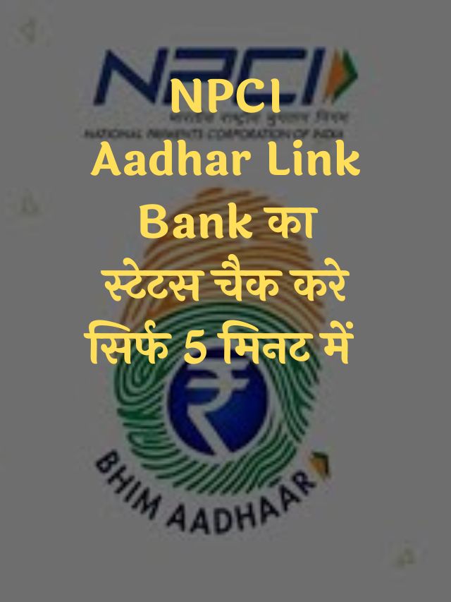 NPCI Aadhar Link Bank Account Status Check