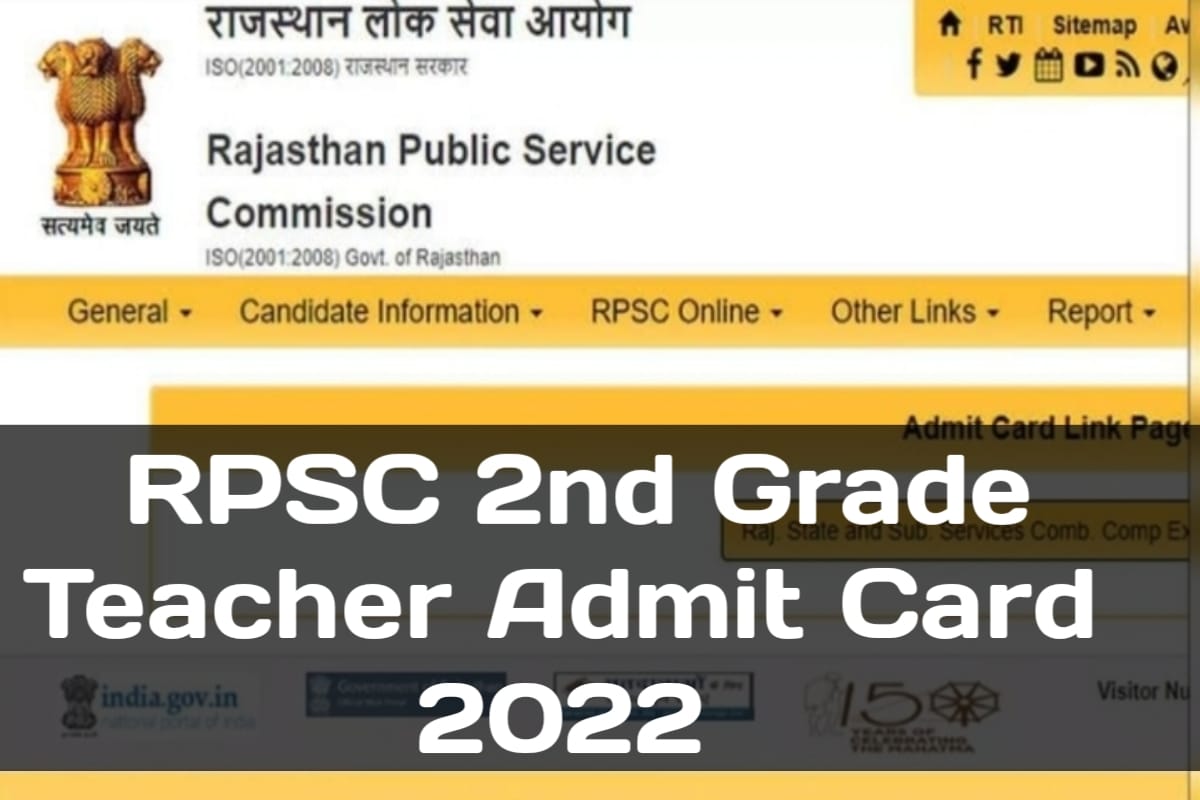 RPSC 2nd Grade Teacher Admit Card 2022 Download Link - Rpsc.rajasthan ...