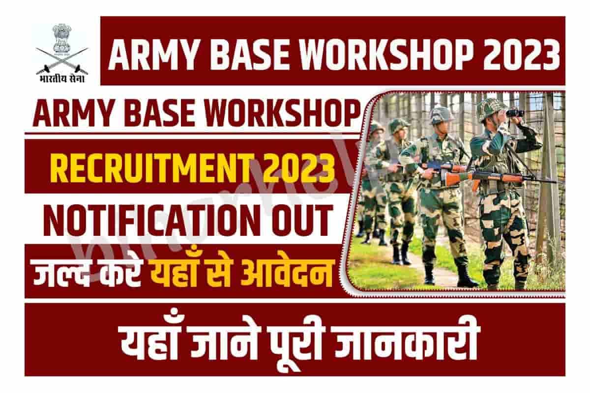 Army Base Workshop Recruitment 2023 Notification For 283 Apprentice ...