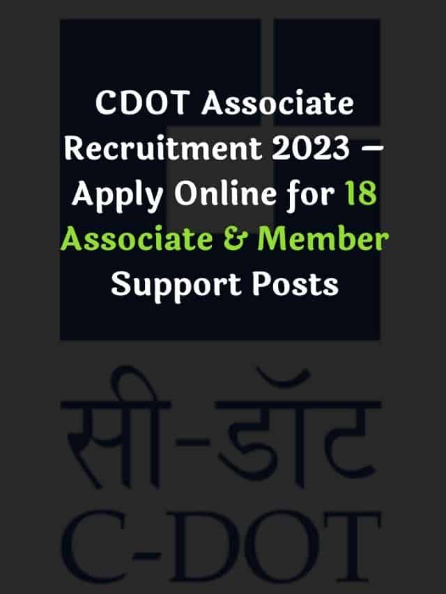 CDOT Associate Recruitment 2023
