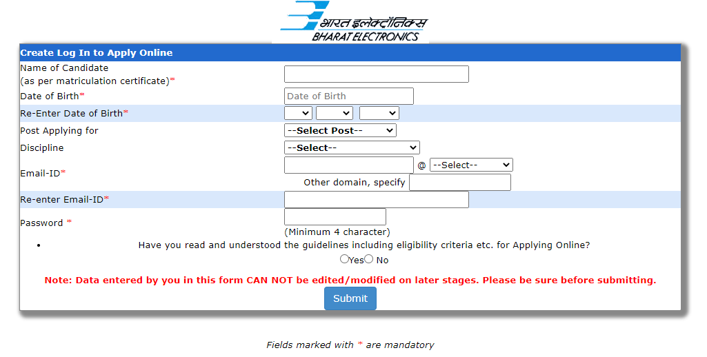 BEL India Recruitment 2023 – Apply For 428 Trainee, Project Engineer Posts