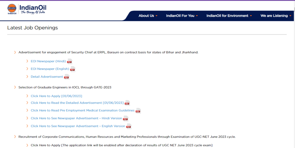 IOCL Refineries Division Recruitment 2025: Apply Online For 1170 ...
