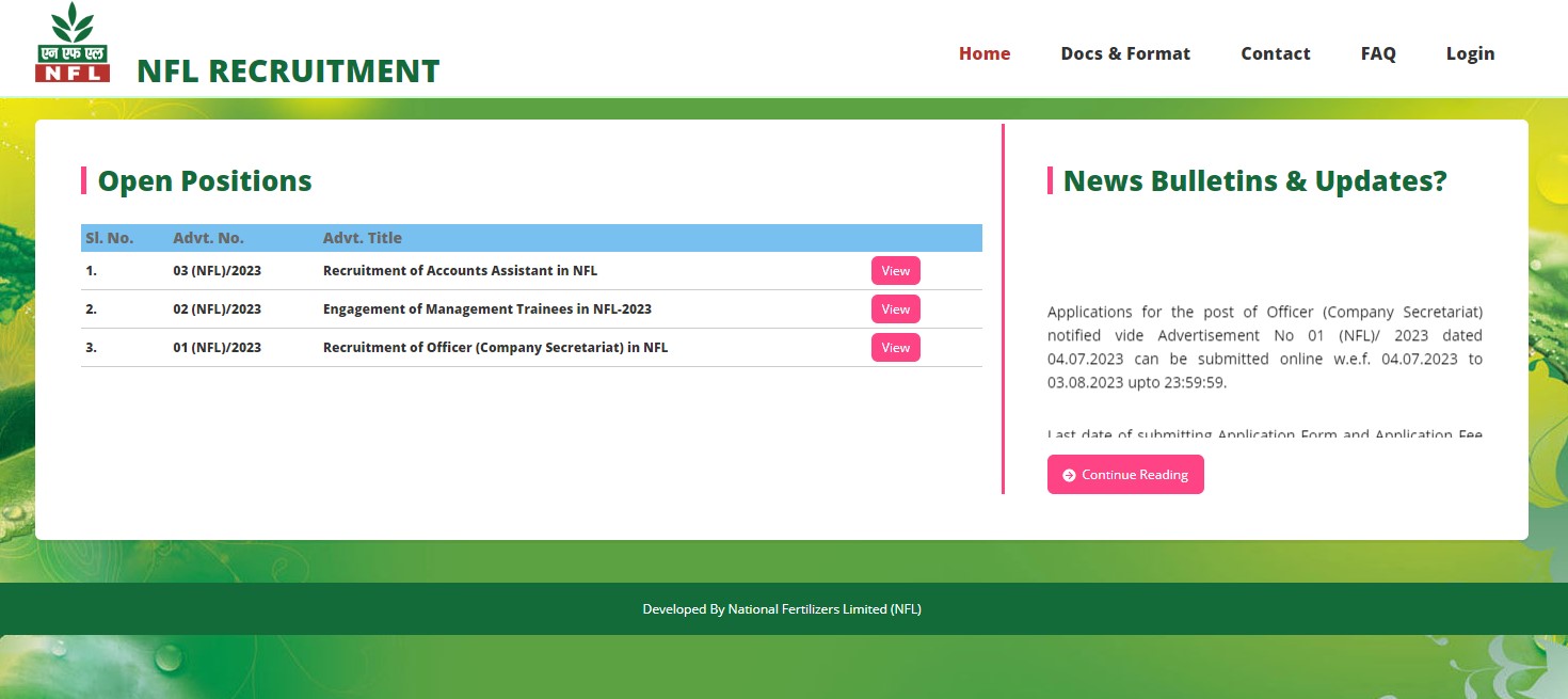 NFL Recruitment 2023 Apply Online For 74 Management Trainee Posts