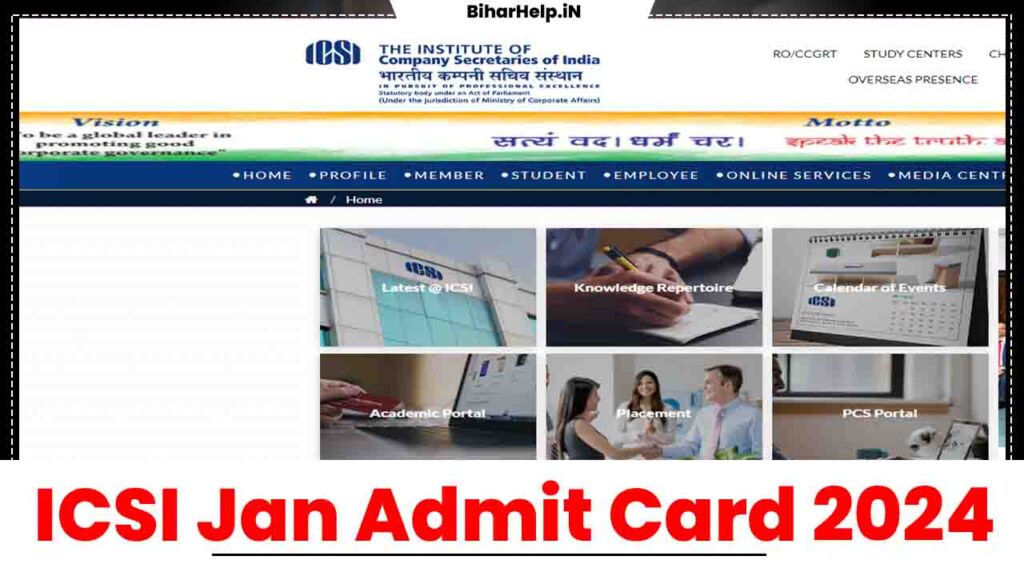 ICSI Jan Admit Card 2024 | CSEET Hall Ticket Released For January ...