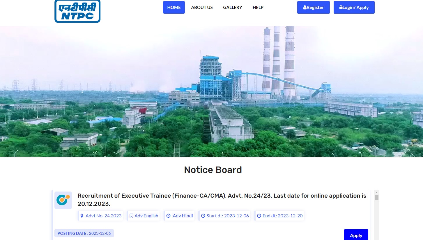 NTPC Recruitment 2023 Apply Online For 30 Executive Trainee (Finance) Post