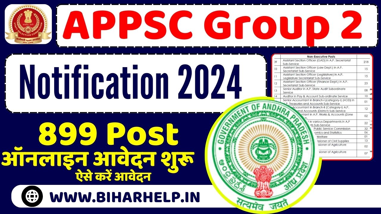 APPSC Group 2 Notification 2024 Online Apply For 899 Post At Psc.ap.gov.in