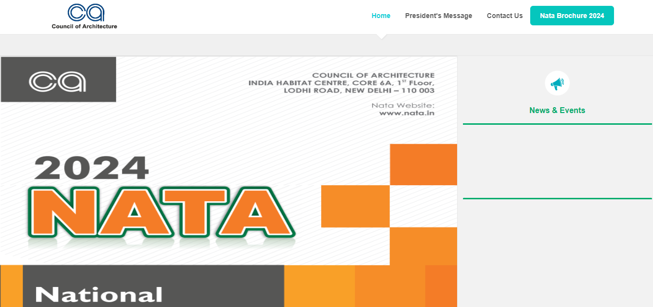 NATA 2024 Registration (Started) | COA NATA Information Brochure (Available), Check Eligibility ...