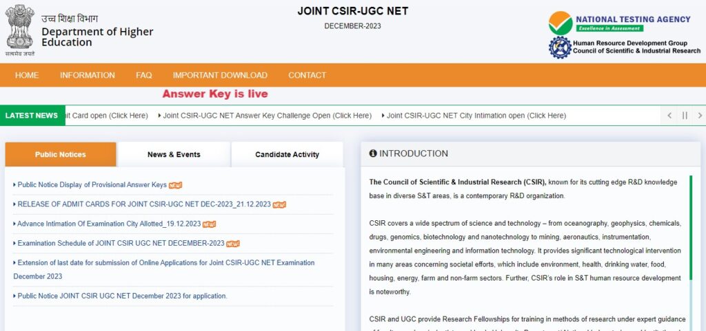 CSIR NET June Admit Card 2024 Download Link OUT - Download Now CSIR NET Hall Ticket