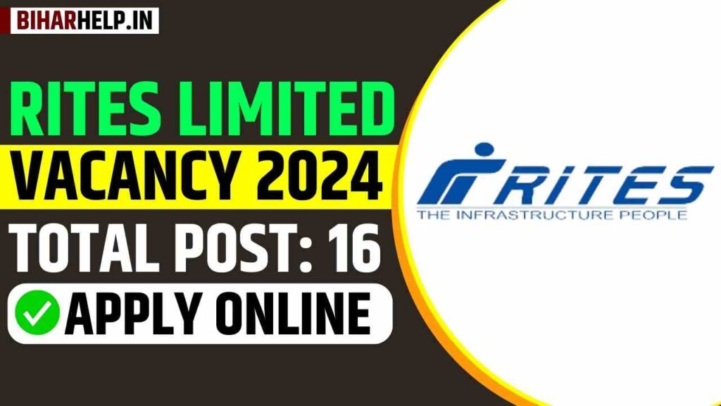 RITES Limited Vacancy 2024 Apply Online For 16 Assistant Manager ...