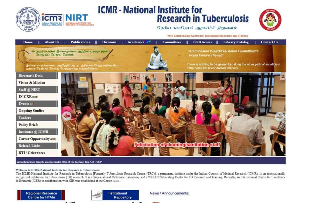 ICMR NIRT Vacancy Notification 2024 Notification For 17 Project Driver Cum Mechanic & Senior ...