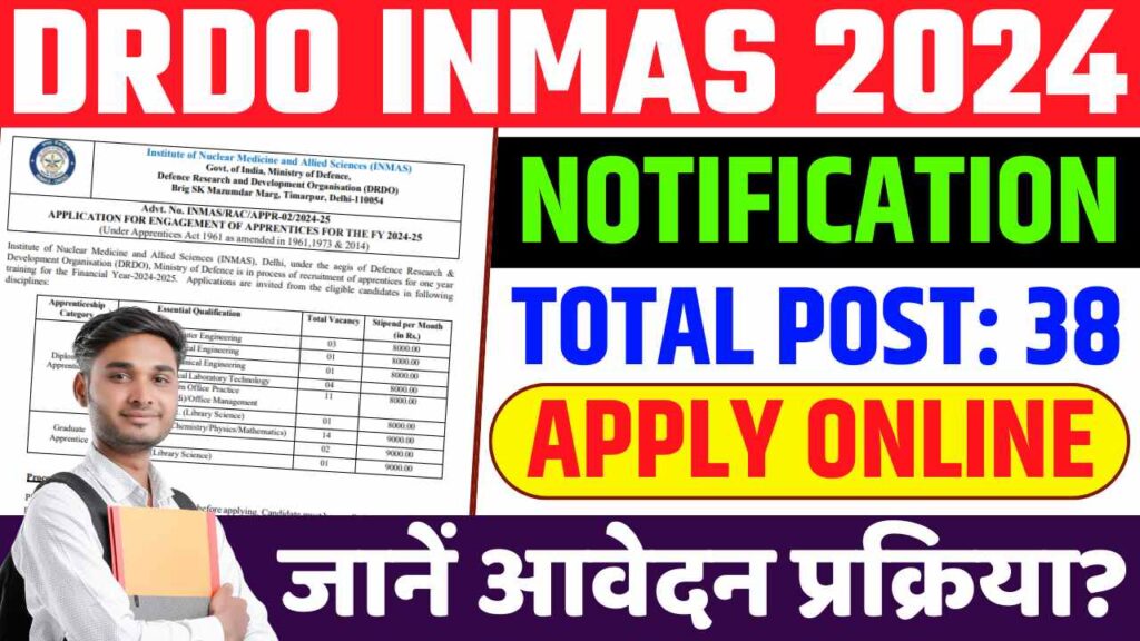 DRDO INMAS Recruitment 2024 Apply Online For 38 Apprentice Vacancies