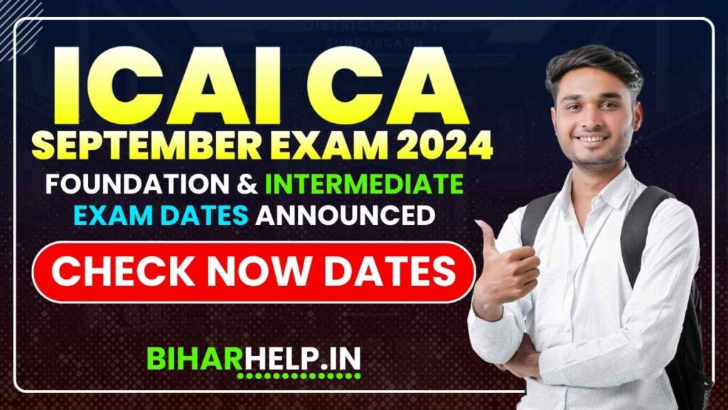 ICAI CA September Exam 2024 (Registration Started) - Apply Now For ...
