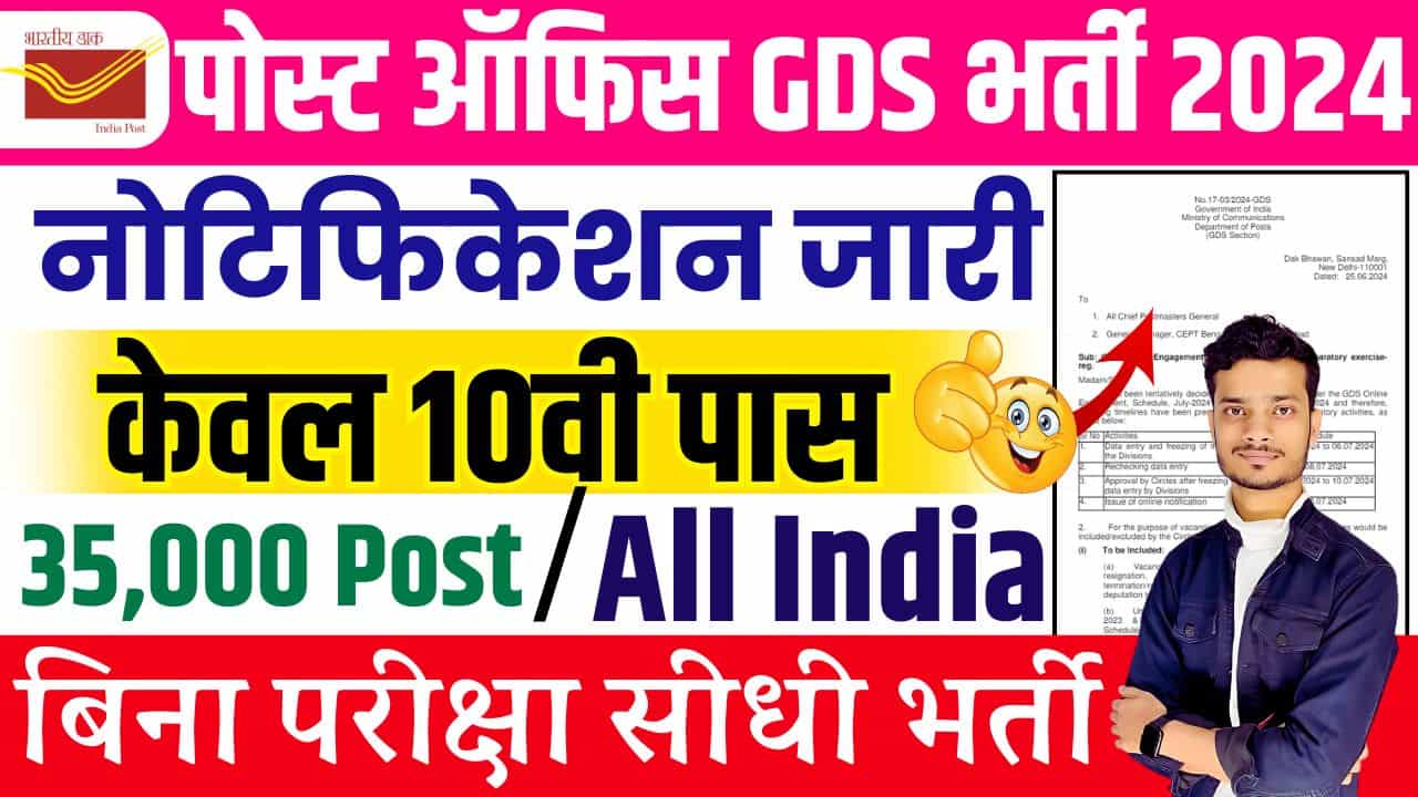 Indian Post Office GDS Vacancy 2024 Notification Out - Online Apply ...