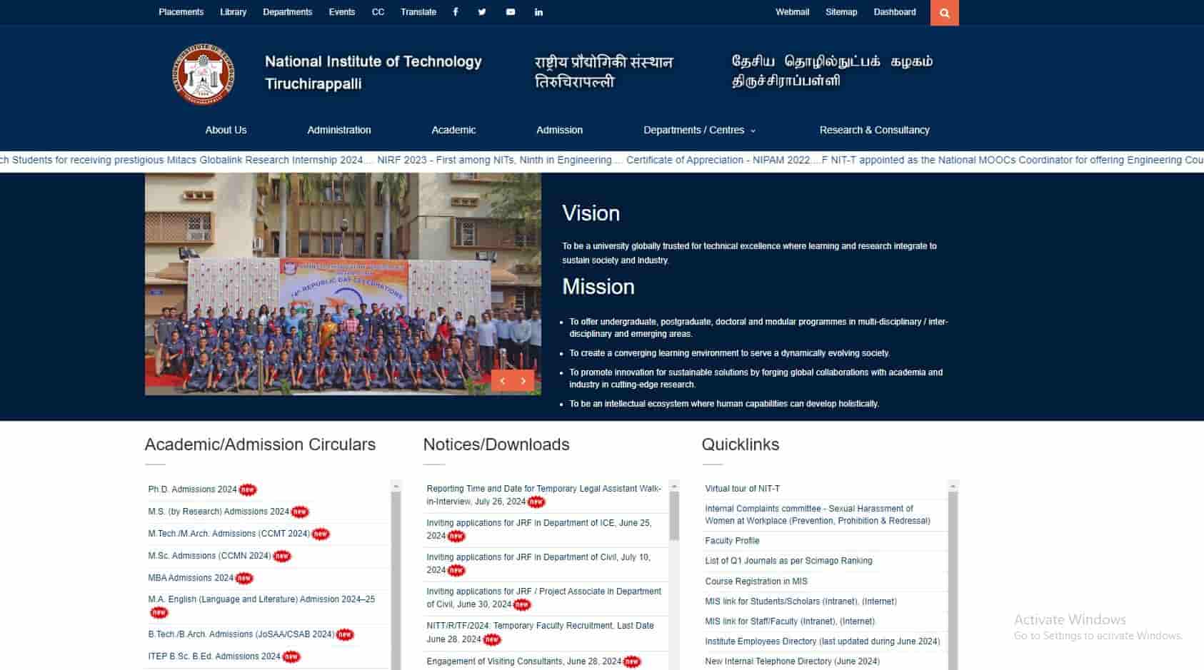 NIT Tiruchirappalli Recruitment 2024 Apply For Junior Research Fellow ...