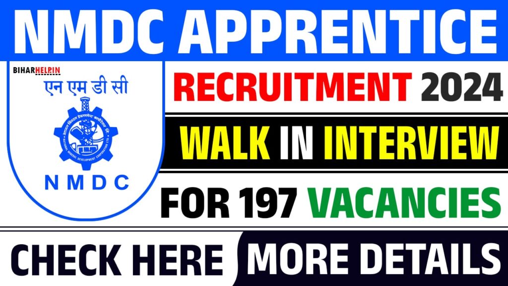 NMDC Apprentice Recruitment 2024 Walk In For 197 Vacancies