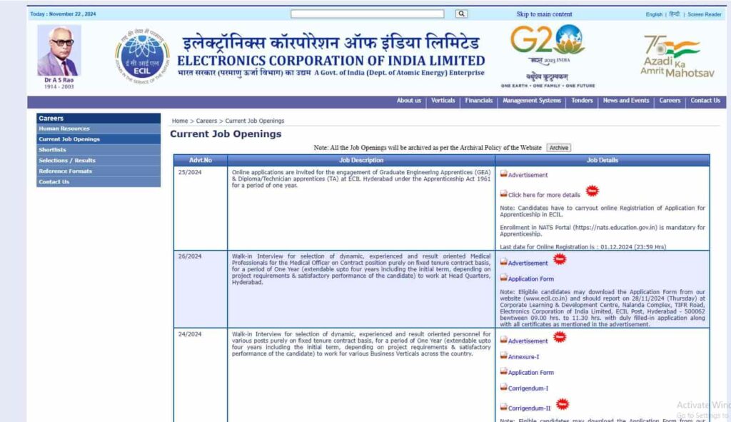 Ecil Apprentice Recruitment 2024 Notification Apply Online For 187
