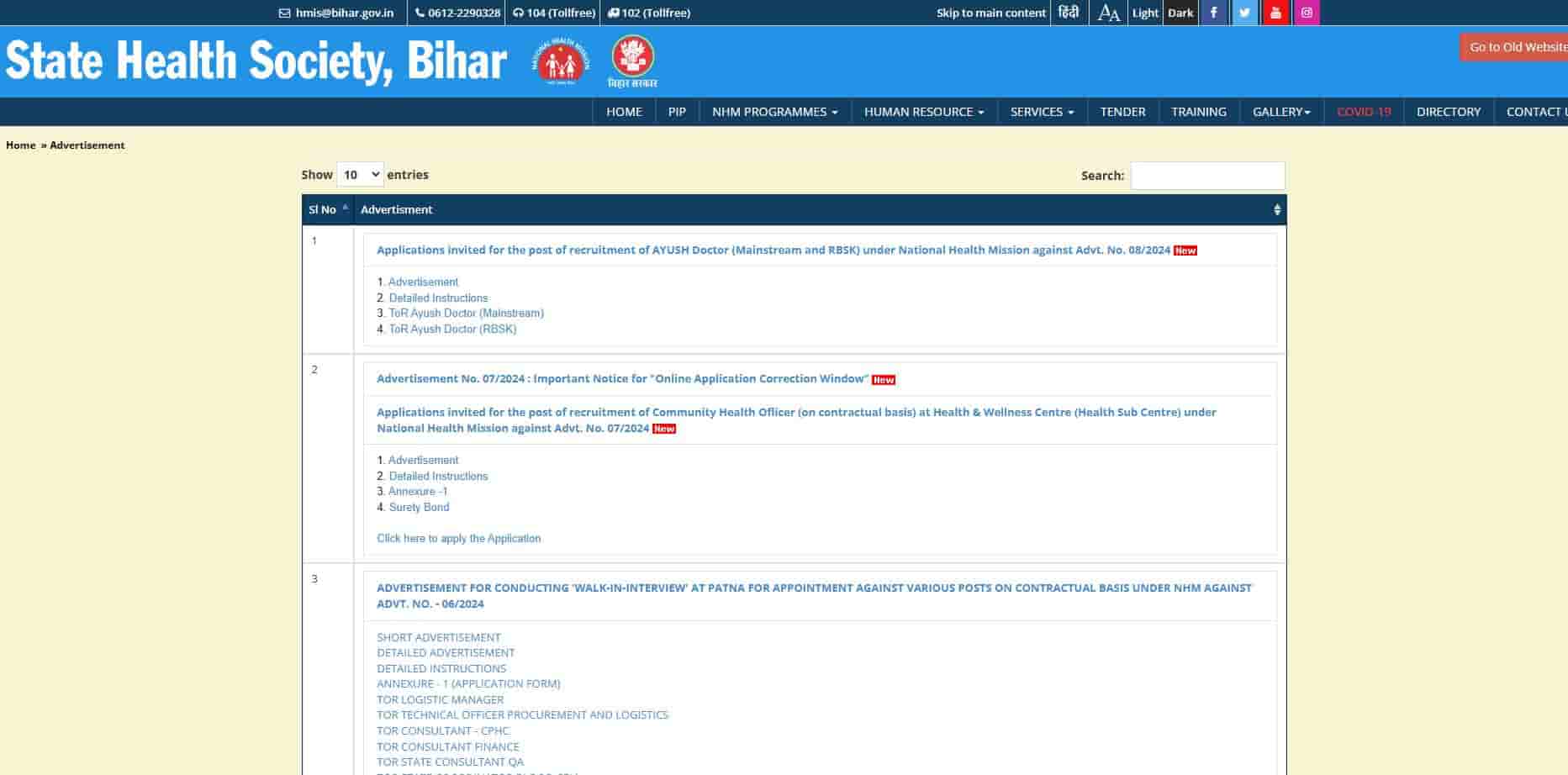 SHS Bihar AYUSH Doctor Vacancy 2024 Apply Online For 2619 Vacancies