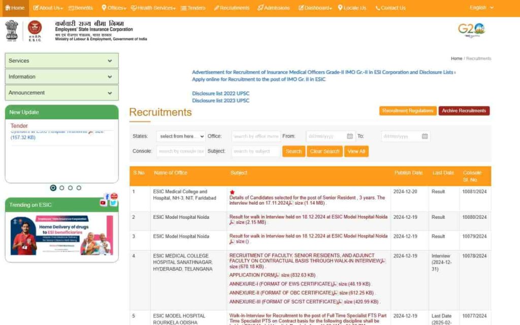 ESIC IMO Recruitment 2024 Apply Online For 608 Insurance Medical ...