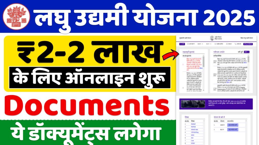 Bihar Laghu Udyami Yojana Documents Required 2025: बिहार लघु उद्यमी ...