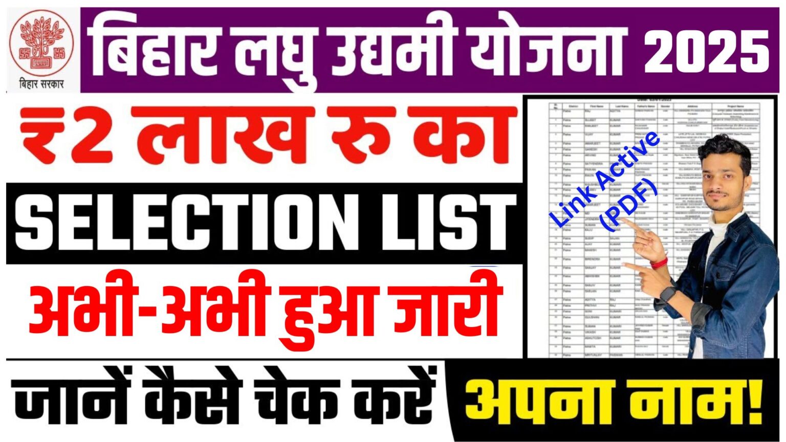 Bihar Laghu Udyami Yojana Selection List 2025 (Final List Out): Check ...