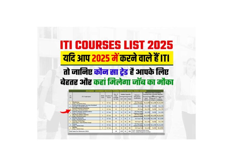 ITI Courses List 2025: यदि आप 2025 में करने वाले हैं आईटीआई, तो जानिए ...