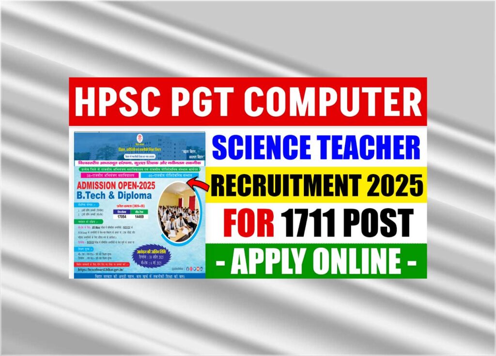 HPSC PGT Computer Science Teacher Recruitment 2025: Apply Online For ...