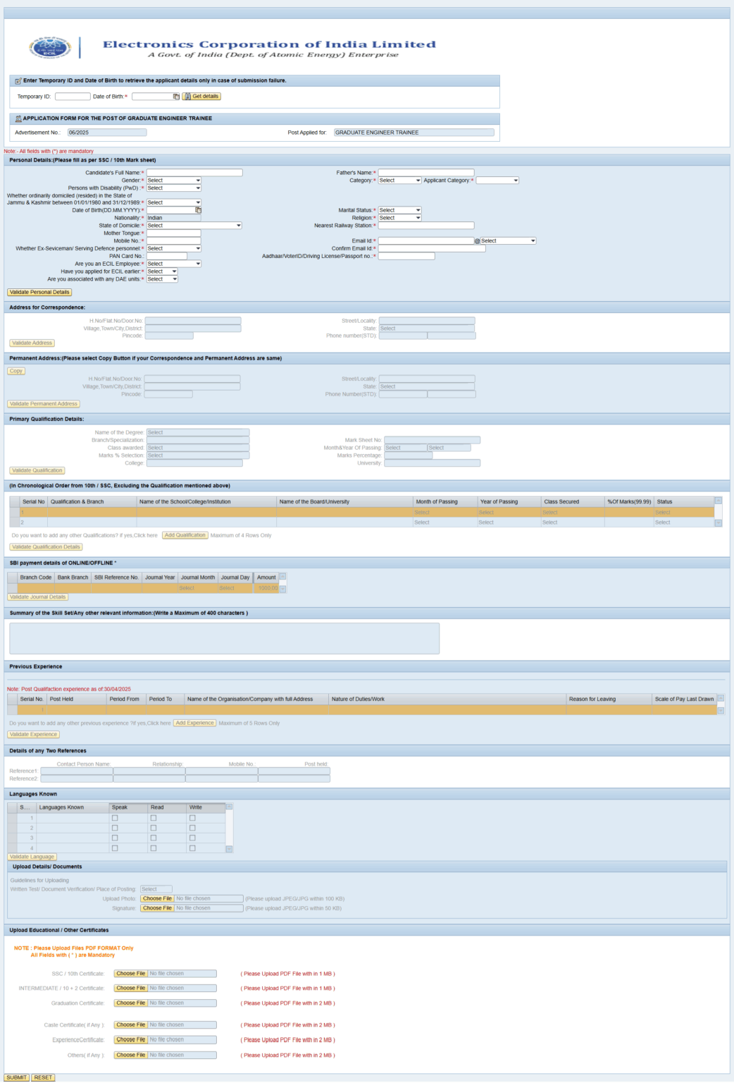 ECIL GET Recruitment 2025 Notification Out For 80 Vacancies, Check ...