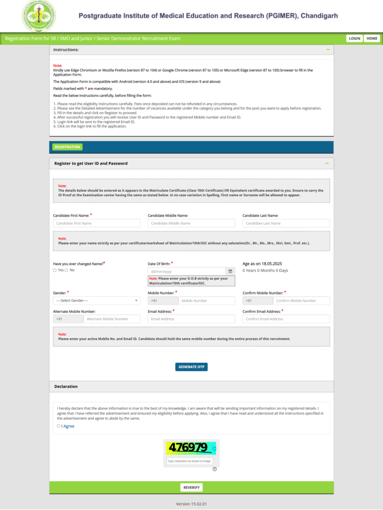 PGIMER Chandigarh Recruitment 2025 Fill Online Application Form For 146 ...