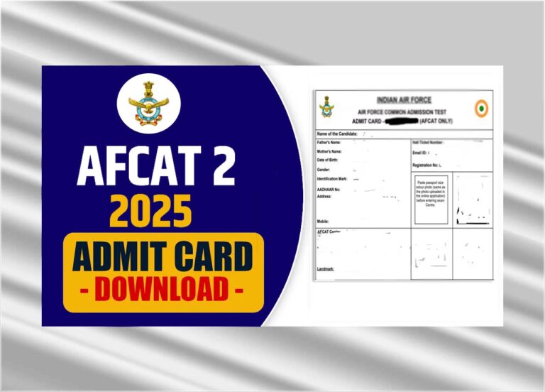 AFCAT 2 Admit Card 2025: Check Here AFCAT 2 Exam Date, Procedure To ...