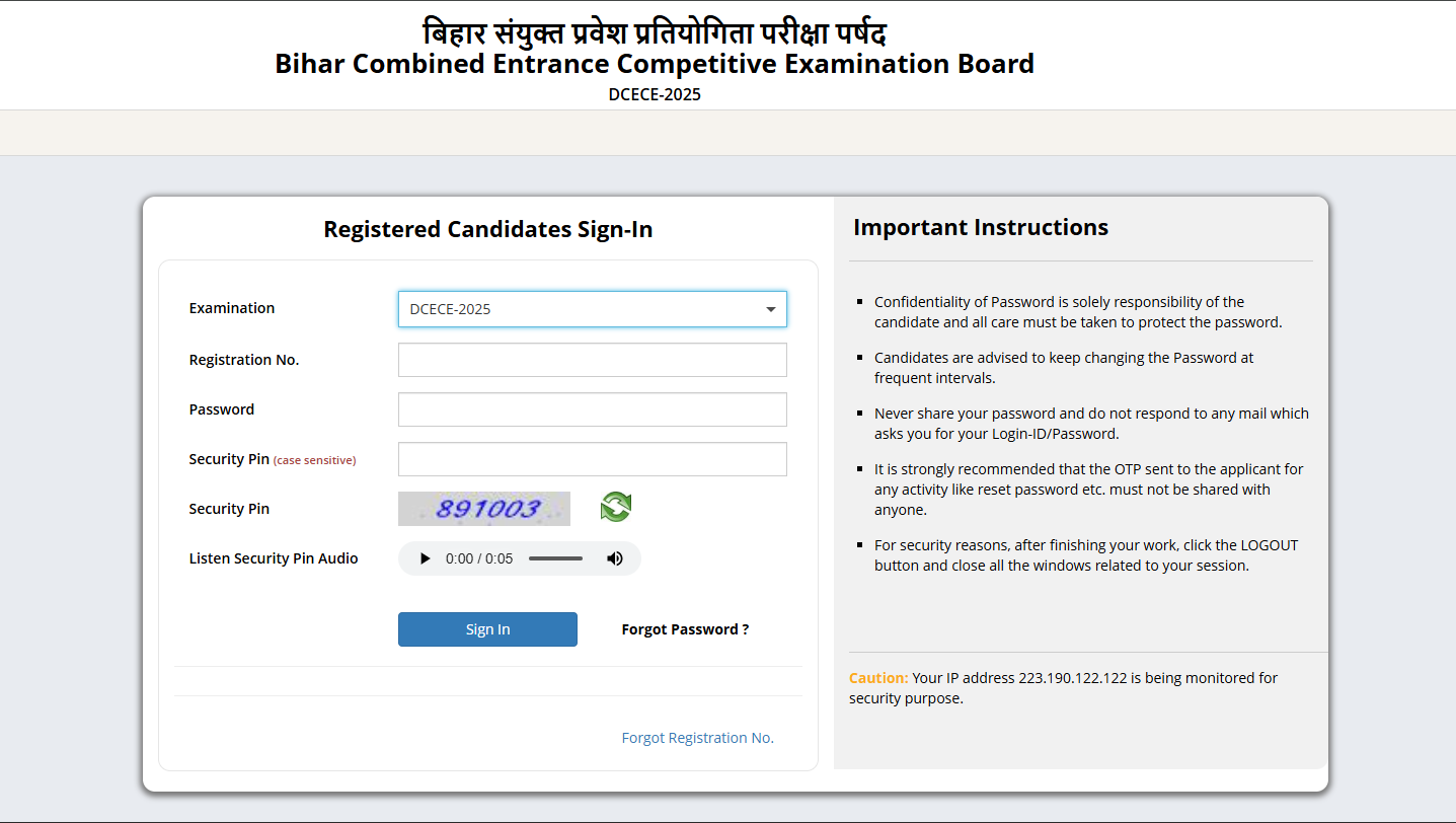 Bihar Paramedical Counselling 2025 Online Registration (Start) : DCECE ...