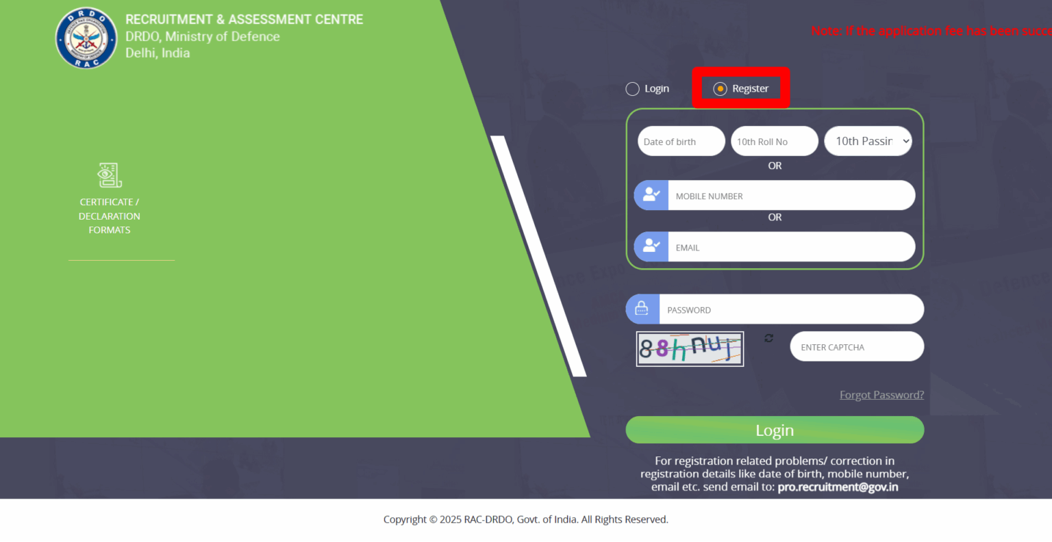 DRDO RAC Recruitment 2025 Apply Online For 152 Vacancies, Check ...