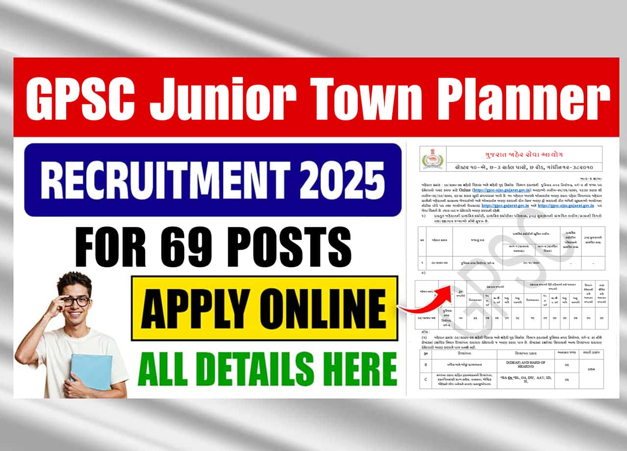 GPSC Junior Town Planner Recruitment 2025: Apply Online For Town ...