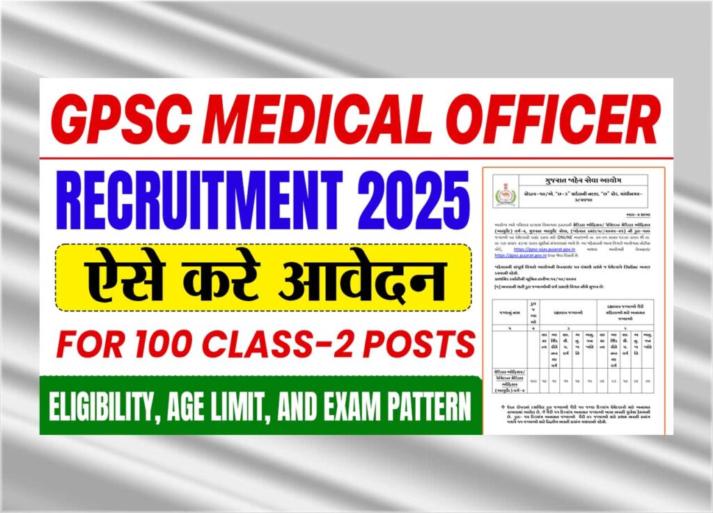 GPSC Medical Officer Recruitment 2025: Apply Online For 100 Class-2 Posts, Eligibility, Age ...