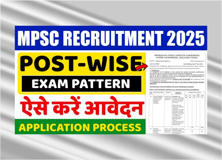 MPSC Recruitment 2025: Post-wise Details, Exam Pattern & Application ...
