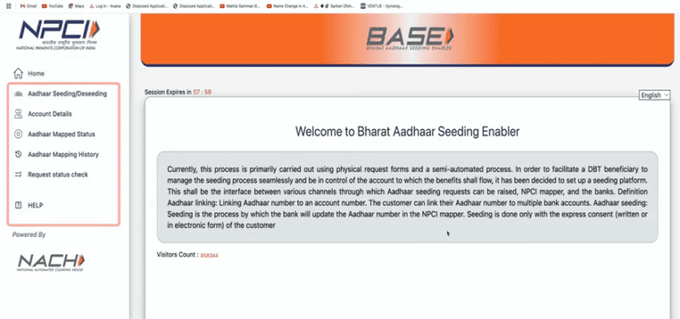 Bank Account Aadhaar Seeding Online 2025: Link Aadhaar With Bank ...